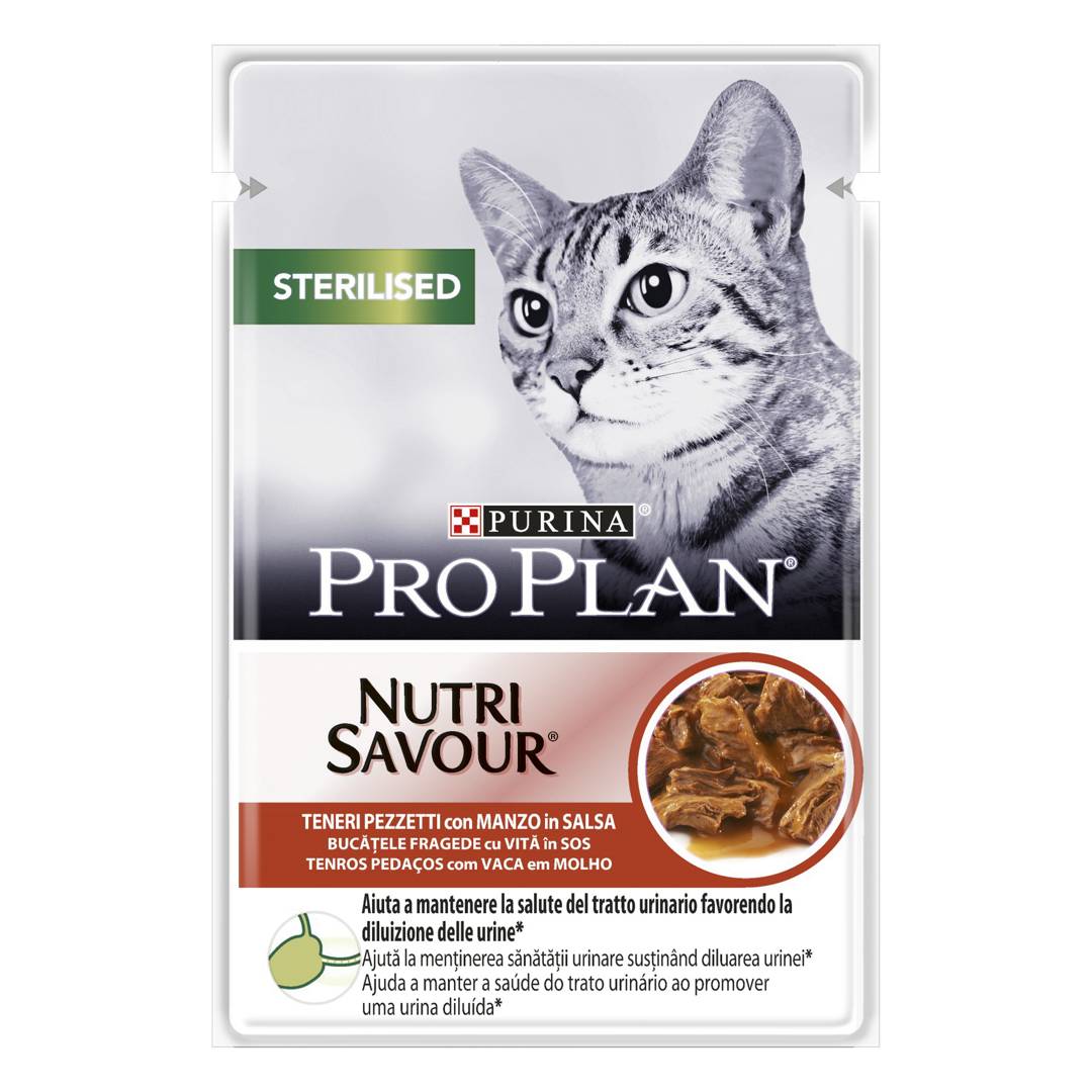 PRO PLAN STERILISED Cat Βοδινό σε σάλτσα | Purina GR