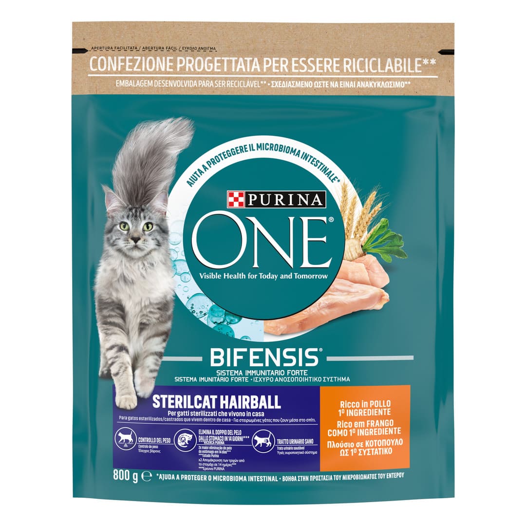 PURINA ONE® Coat & Hairball Τροφή για γάτες με κοτόπουλο | Purina GR